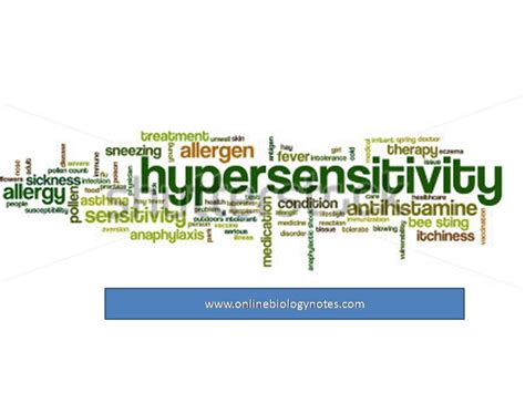 Hypersensitivity And Types Of Hypersensitivity Reaction Online Biology Notes