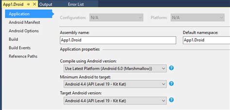 xamarin android targeting android 4 4 throws error no resource