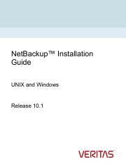 NetBackup Installation Guide UNIX And Windows Release Course Hero