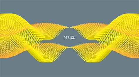 wavy background array with dynamic particles composition with motion