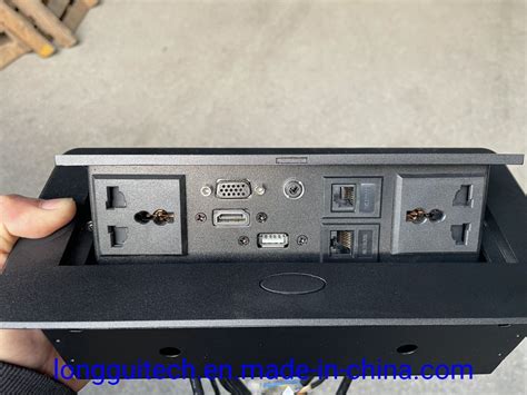 Desktop Smart Pop Up Socket Furniture Cable Box And Aluminium Box