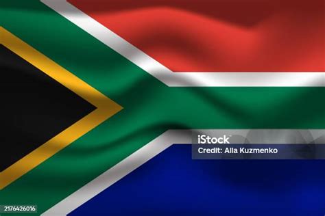 Flag Of Republic Of South Africa Rsa National Symbol In Official Colors