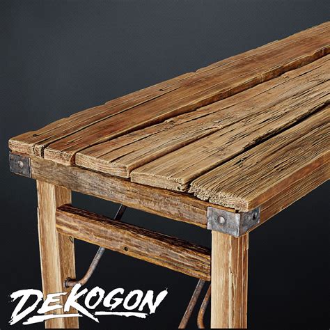 Props Art Blender Tutorial Low Poly Wooden Tables Outdoor Furniture