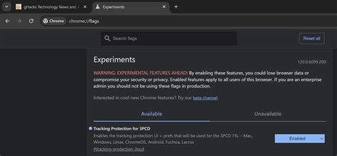 How To Enable Chrome S Tracking Protection Feature Right Now GHacks