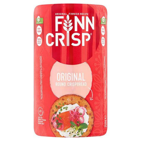 Finn Crisp Original Round Crispbread 19 Slices 250g | Dried Fruit, Nuts ...