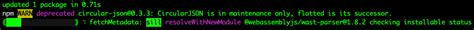 Error With Webassemblyjswast Parser Installation Freezes · Issue