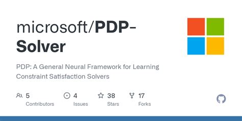 github microsoft pdp solver pdp a general neural framework for