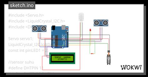 Tempat Sampah Otomatis 2 Wokwi ESP32 STM32 Arduino Simulator