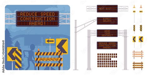 Vektorová Grafika „information Board Digital Variable Road Sign
