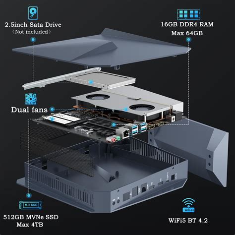 Mua Mini Gaming PC Intel I7 8750H Mini PC NVIDIA GTX1050 GDDR5 6C 12T RGB Lights Mini Desktop