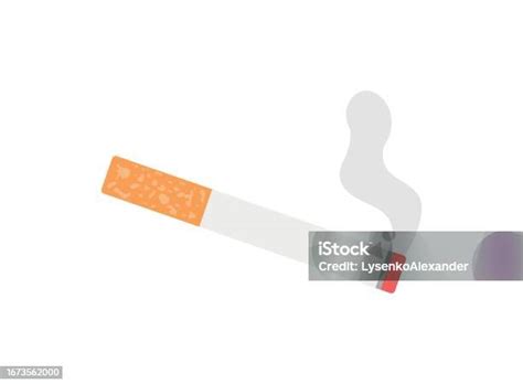 플랫 스타일의 담배 아이콘입니다 고립된 배경에 흡연 벡터 그림 담배 간판 사업 개념 개념에 대한 스톡 벡터 아트 및 기타 이미지 개념 건강관리와 의술 건강에 좋지