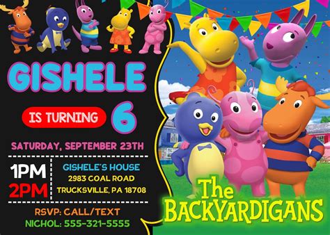 Invitación De Backyardigans Invitación De Cumpleaños De Guerrero De