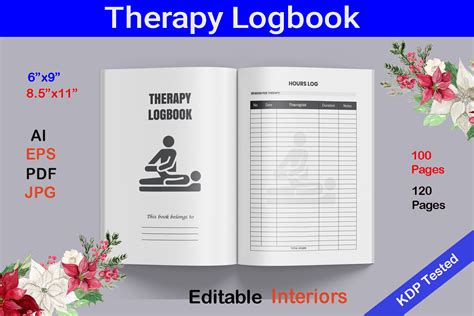 Therapy Log Book Kdp Interior Template Graphic By Hitubrand · Creative