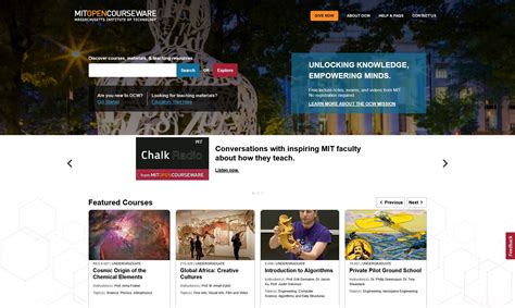 Mit Opencourseware Since 2001 Mit Opencourseware Has Been Creating