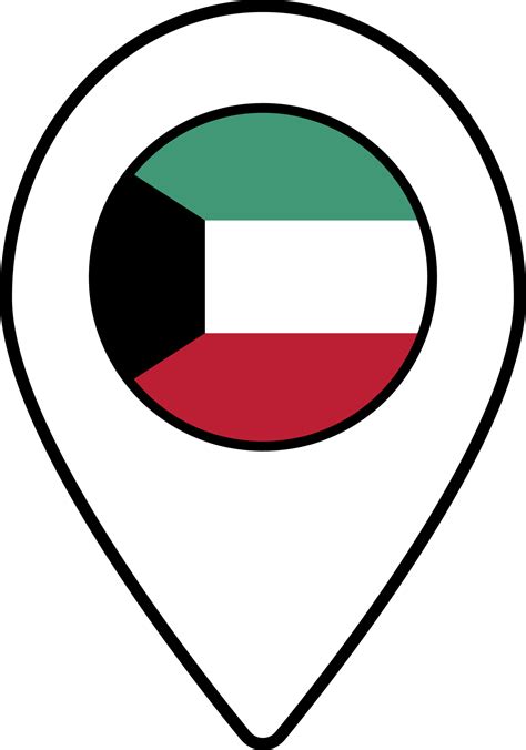 Kuwait Flag Map Pin Navigation Icon 22121290 Png