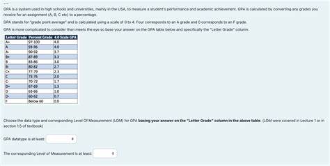Solved GPA Is A System Used In High Babes And Chegg Com