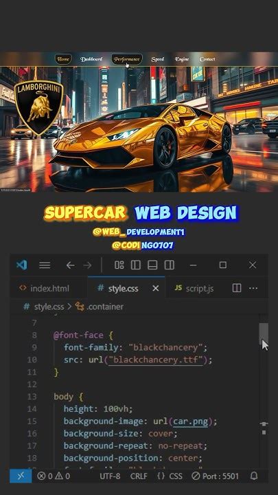 how to create a supercar website design coding howtocreateawebsiteusinghtmlandcss programming