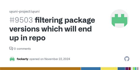 Filtering Package Versions Which Will End Up In Repo · Issue 9503