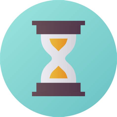 Hourglass Flat Circular Gradient Icon
