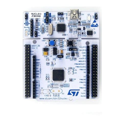nucleo f302r8 development board for stm32f302r8t6 microcontroller