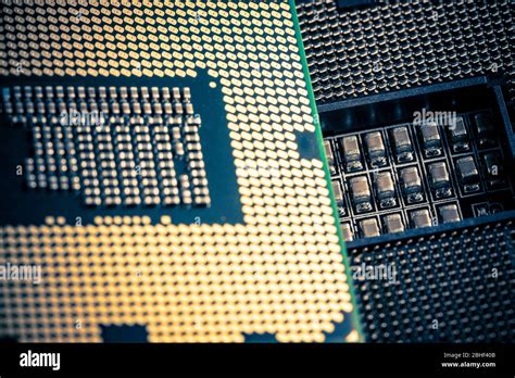 CPU Computer Processor Unit Macro Details Stock Photo Alamy