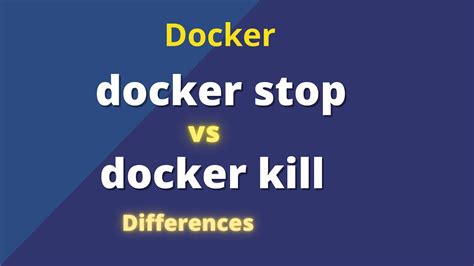 docker stop vs docker kill command differences in docker docker
