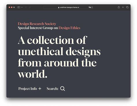 Unethical Designs Drs Design Ethics Sig