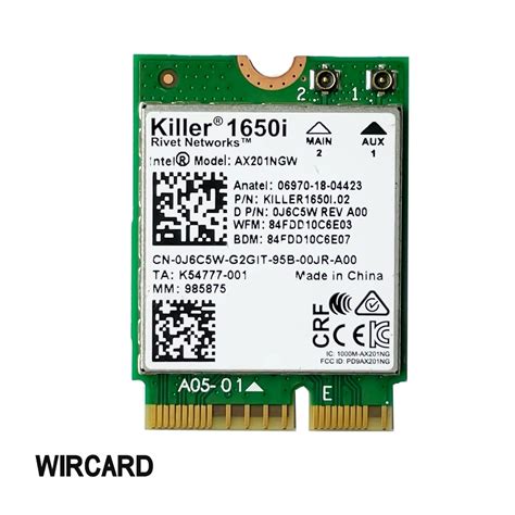 Intel Killer Ax1650 Wi-fi 6 | Intel Ax201 | Shopee Brasil