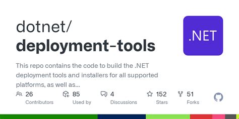 GitHub Dotnet Deployment Tools This Repo Contains The Code To Build The NET Deployment Tools