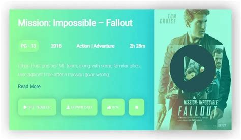 Best Free CSS Movie Cards In
