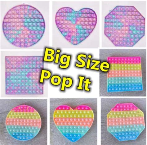 Promo Jumbo Big Size Tik Tok Toy Push Pop Pop It Fidget Bubble Series Square Xl 2 Diskon 50