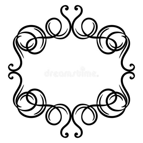 Vignette Curl Element Decorative Calligraphic Divider Or Frame Stock Vector Illustration Of