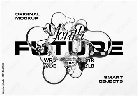 Bubbles Text Effect Mockup Stock Template Adobe Stock