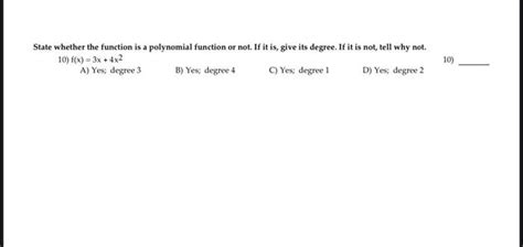 solved state whether the function is a polynomial function