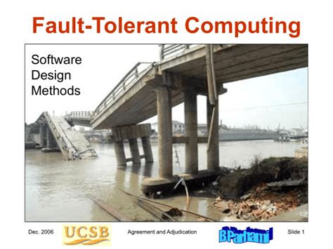 Fault Tolerant Computing Software Design Methods