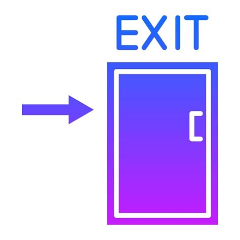 Premium Vector Exit Door Vector Illustration
