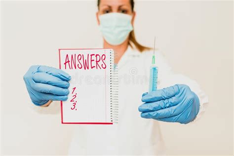 Hand Writing Sign Answers Internet Concept Reactions Responses To Questions Statements Or