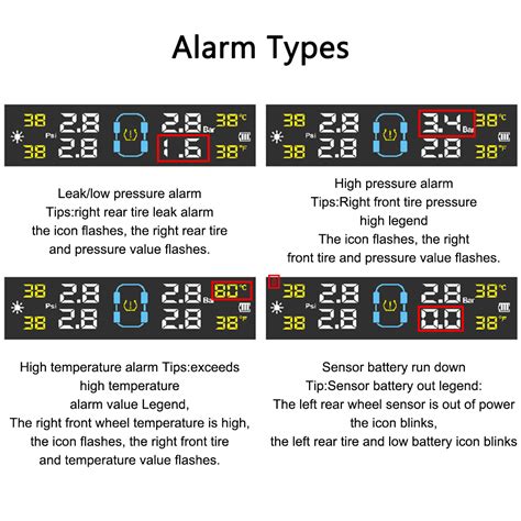 Universal Solar Powered TPMS With LCD Display IPX Waterproof Real Time Monitoring Shopee Malaysia