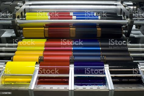 옵셋 인쇄기 및 Cmyk 잉크에도 롤러 필기용 잉크에 대한 스톡 사진 및 기타 이미지 필기용 잉크 오프셋 인쇄 제조
