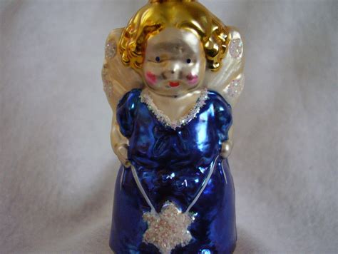 Inge Glas Angel Holding Star Christmas Ornament Retired
