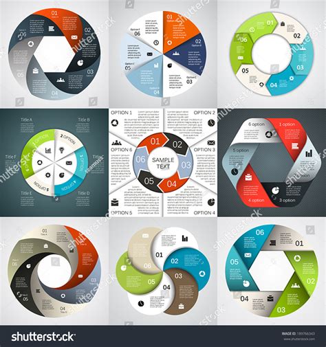 Vector Circle Infographics Set Template Diagram Stock Vector Royalty Free Shutterstock