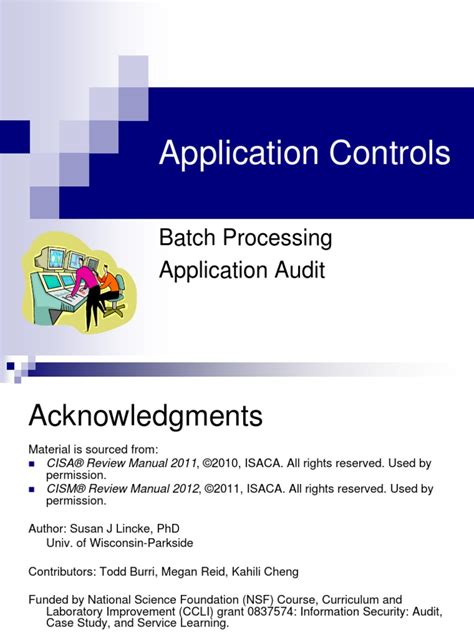 application controls batch processing application audit pdf
