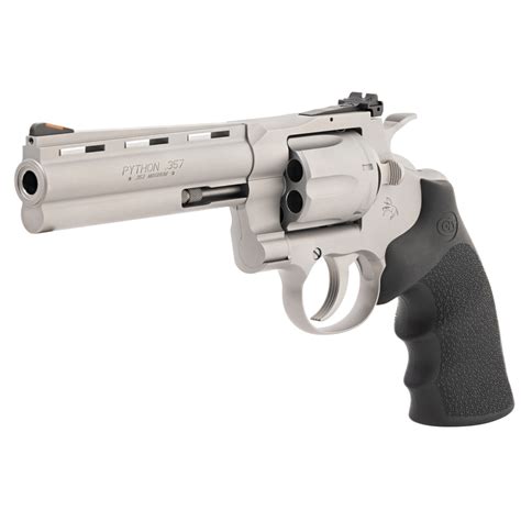 Colt Python 357 Magnum 5 Barrel Stainless Steel Black Hogue Rubber