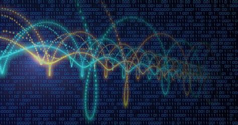 digital dna and binary code fusion illustrating genetics and data science