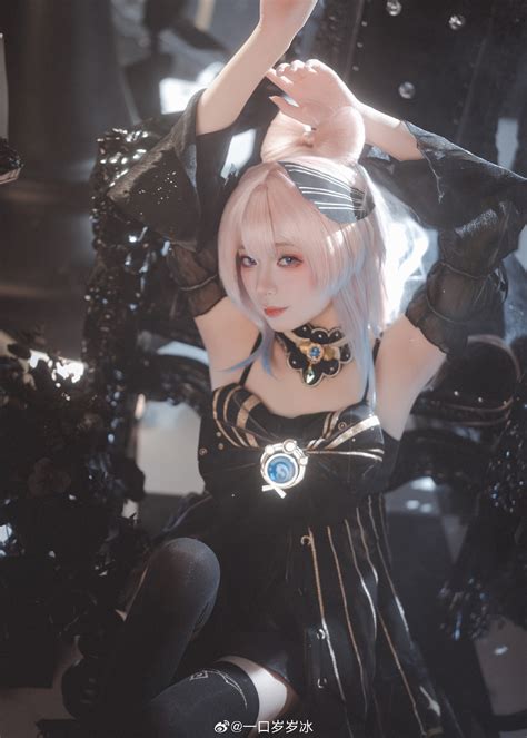 Cosplay 旅行者，和我一起坠入失落深渊 原神 珊瑚宫心海一口岁岁冰 米卡插画mikagogo