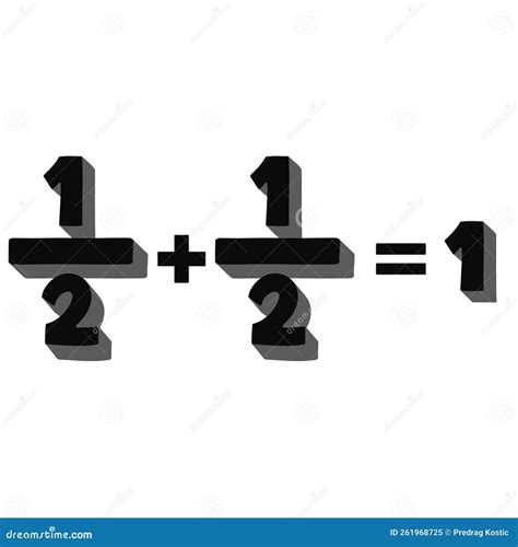 Addition Of Fractions In Mathematics Stock Illustration Illustration Of Presentation Logo