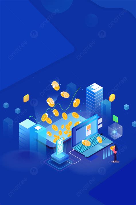 Blue Stereo Technology Information Security Poster Design Background