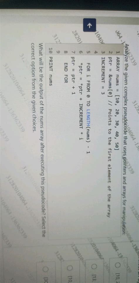 Analyze The Given Complex Pseudocode That Studyx