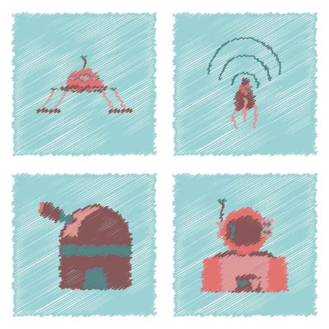 벡터 아이콘 및 우주 기술 모음 Eps Ai Uidownload