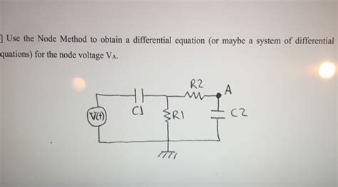 solved use the node method to obtain a differential equation